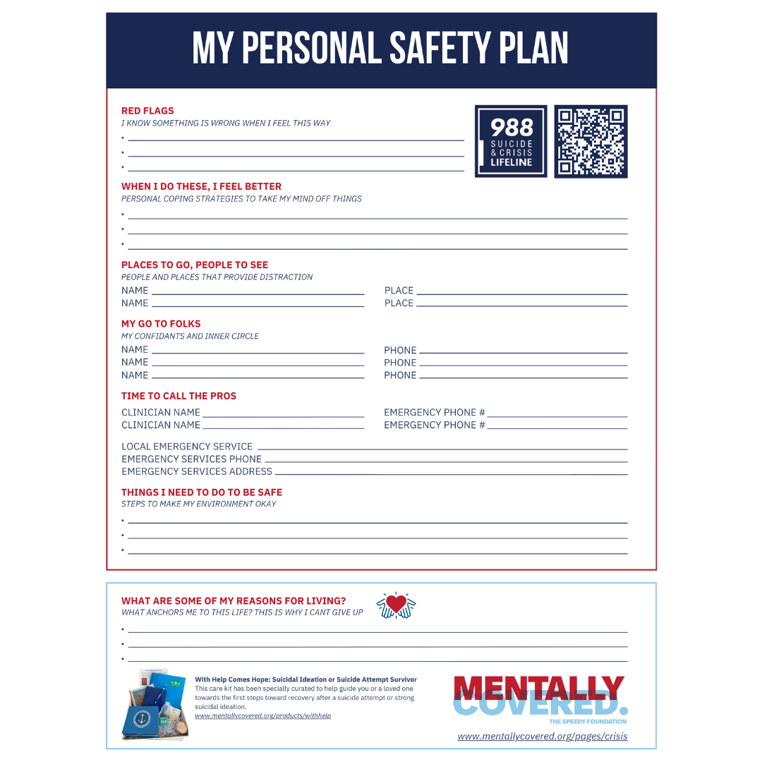 A Personal Safety Plan – Mentally Covered